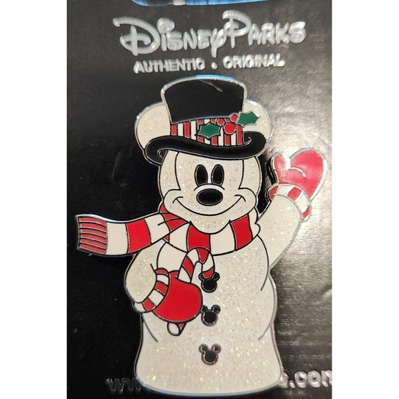 Disney | Jewelry | Disney Trading Pin Mickey Mouse Glittery Snowman ...